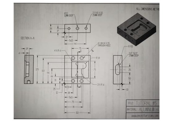 Mastercam Milling Tutorial 10 Drawing | PPT