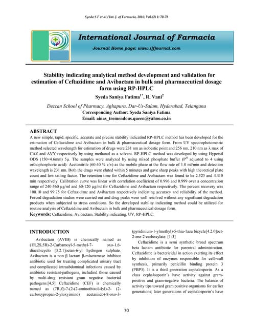 DEVELOPMENT AND VALIDATION OF STABILITY INDICATING RP-HPLC METHOD FOR ESTIMATION OF TERCONAZOLE ...