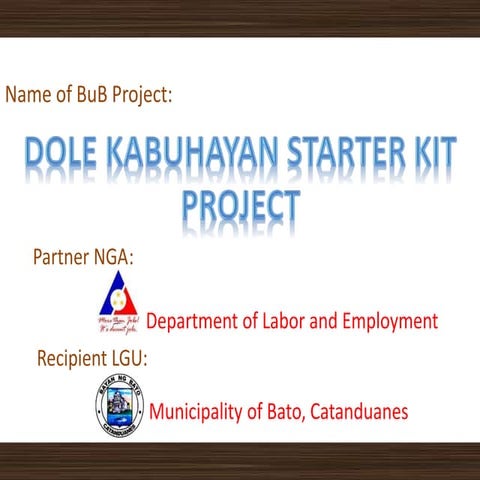DOLE Kabuhayan Starter Kit Project | PPTX