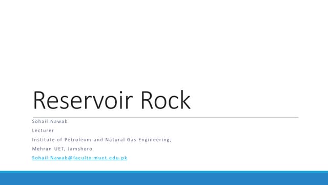Properties of reservoir rocks | PPTX