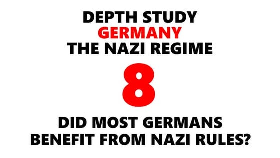 HISTORY IGCSE CONTENT - 20TH CENTURY OPTION - DEPTH STUDY GERMANY ...