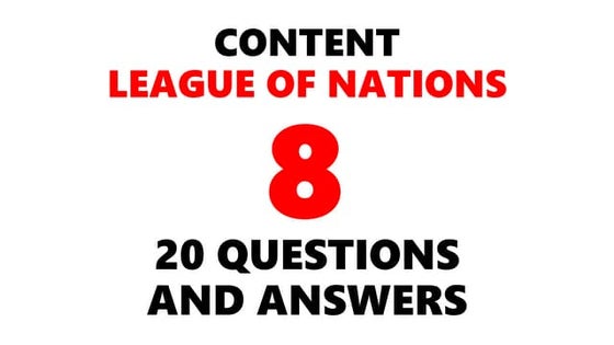 IGCSE EXAM PRACTICE - LEAGUE OF NATIONS - QUESTIONS AND ANSWERS | PPTX ...