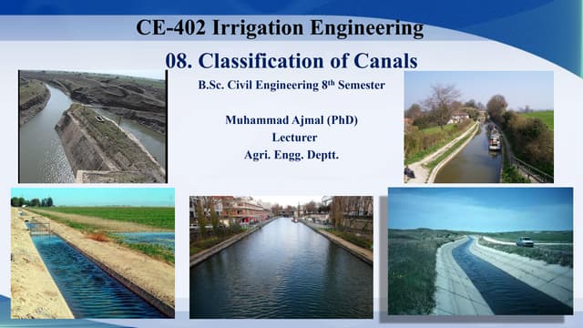 Cross section of the canal, balancing depth and canal fsl | PPTX