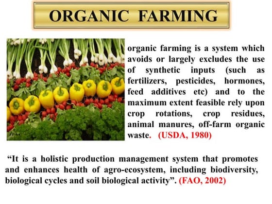 organic farming and the future Trends for Earth | PPTX