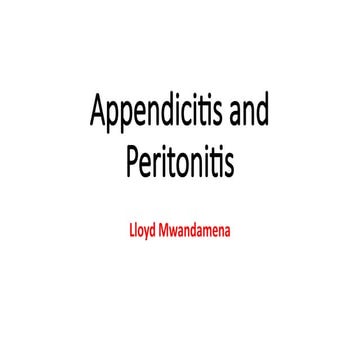 08. Appendicitis and Peritonitis.pptx get | PPTX