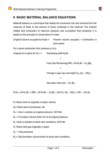 Material balance Equation | PPT | Chemistry | Science