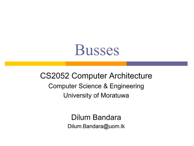 Computer system bus | PPTX