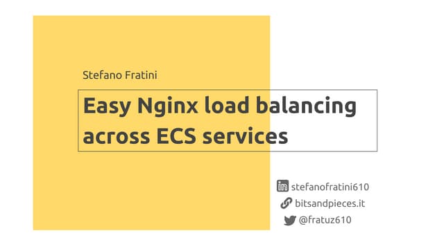 Ecs Ingress Easy Nginx Load Balancing Across Ecs Services Ppt
