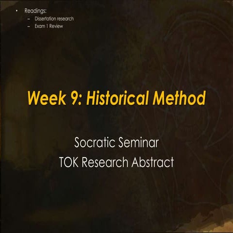 08. historical method socratic seminar | PPTX
