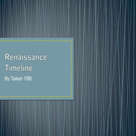 Renaissance Timeline | PPTX