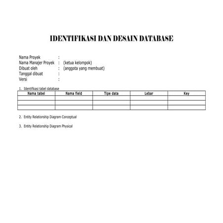 08. identifikasi dan desain database | DOC