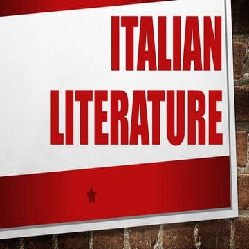 Italian literature | PPTX