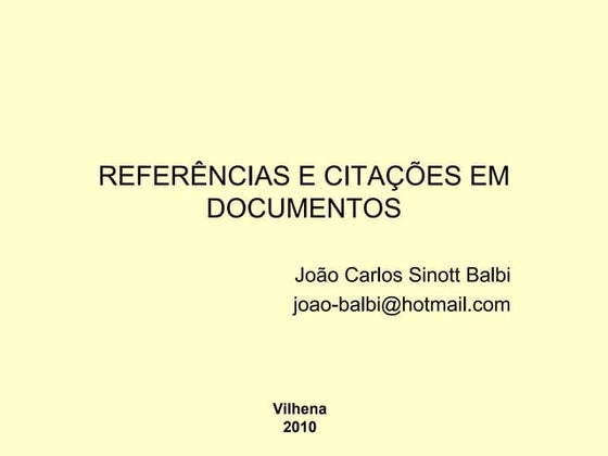 Slide referenciação bibliográfica segundo normas da abnt slide | PPT