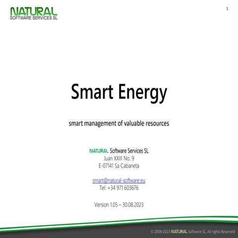 VASER Control: Smart Energy | PDF