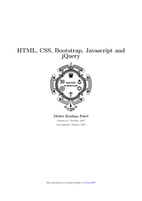 Html Css Bootstrap Javascript And Jquery Pdf 2572