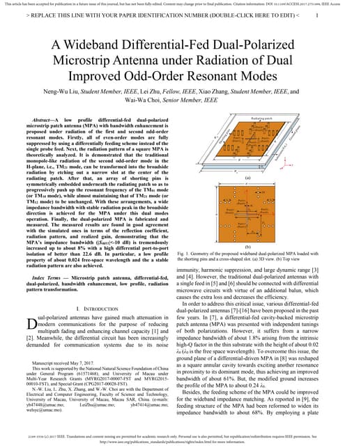 SUBSTRATE INTEGRATED WAVEGUIDE BASED ANTENNA AND ARRAY ----REVIEW | PDF | Technology & Computing