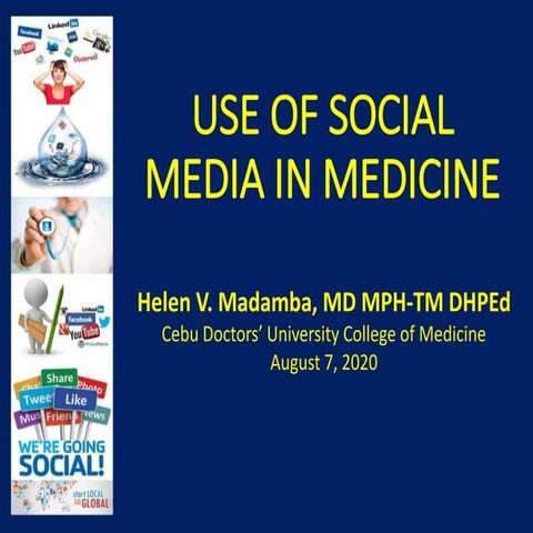 Use of Social Media in Medicine | PPTX