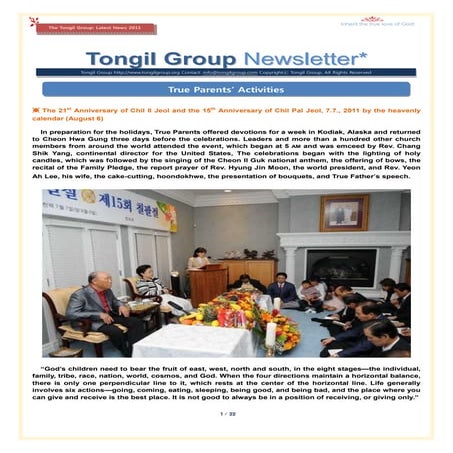 0808 Tongil Newsletter | PDF | Christianity | Religion & Spirituality