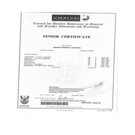 MATRIC CERTIFICATE | PDF