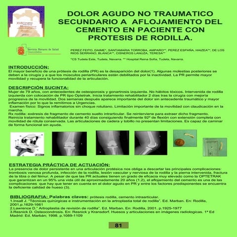 CUIDADOS POST OPERATORIOS ARTROPLASTIA DE RODILLA | PPTX