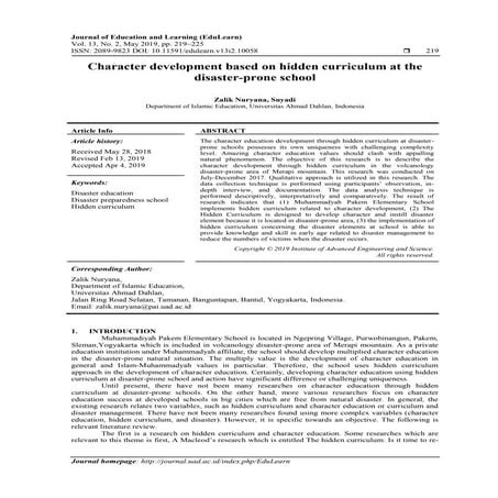 Character Education Evaluation Model Based On School Culture for ...