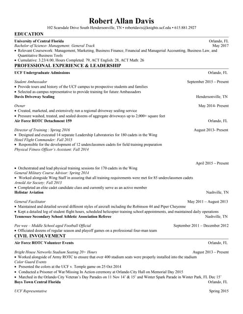 Sean Resume 2016 | PDF | College Education | Education