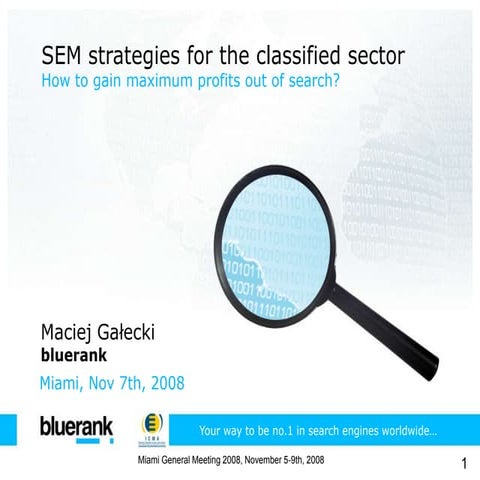 SEM strategies for the classified sector - ICMA GM Miami 2008 | PPT