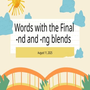 Reading- Words with final -nd and ng.pptx