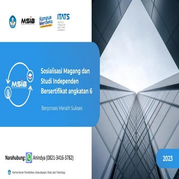 Sosialisasi MBKM Institut Teknologi Adhi Tama Surabaya (ITATS)pdf | PDF