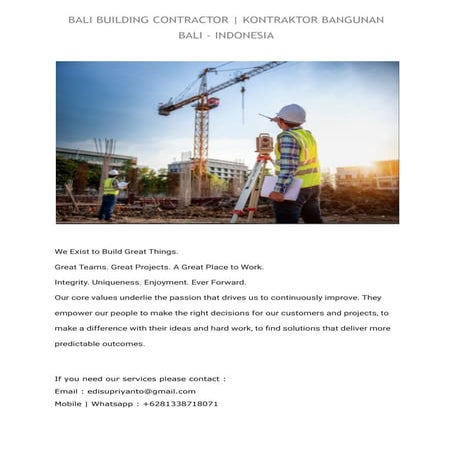 081338718071 Jembrana Negara bali building contractor services jasa ...