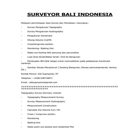 1 surveyor pemetaan mapping topografi ukur tanah indonesia Kalimantan ...