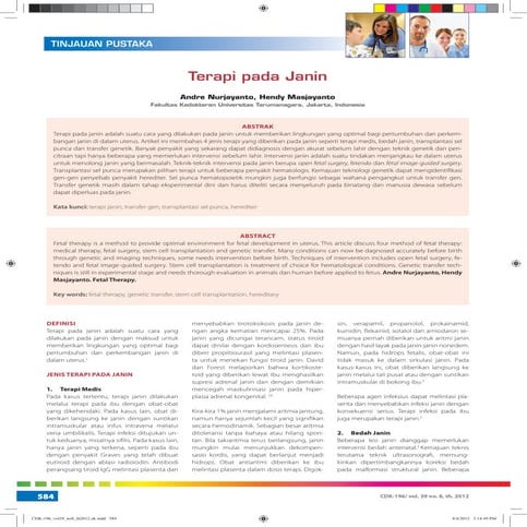 Terapi pada janin | PDF