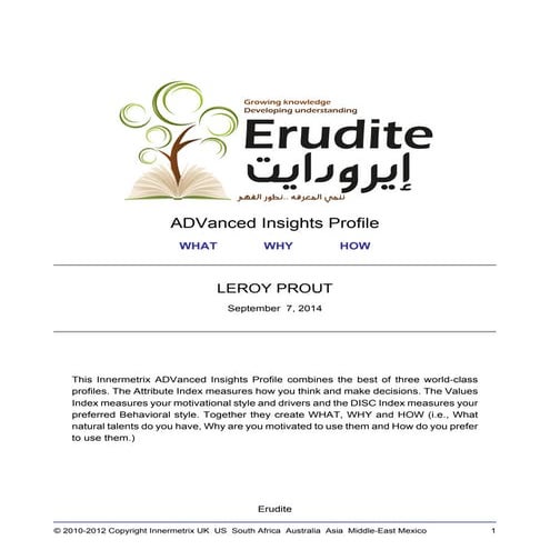 Ashley Asue Personalysis Report | PDF