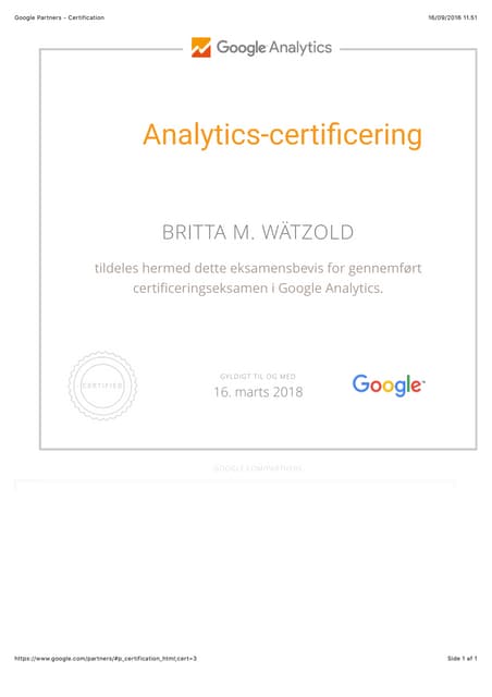 Google Partners -Analytics Certification | PDF | Computer Software and Applications | Computing