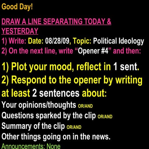 082809 Gov Political Ideology 2 50m | PPT
