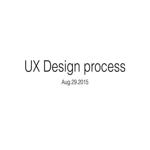0829 ux design process | PDF