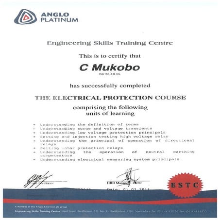 electrical protection certificate.PDF