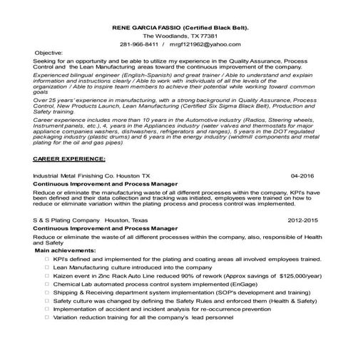 James a.hinkle resume quality manufacturing 1976 - 2016 | DOCX