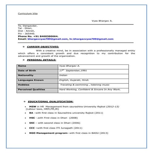 Pallavi Mane CV | DOCX