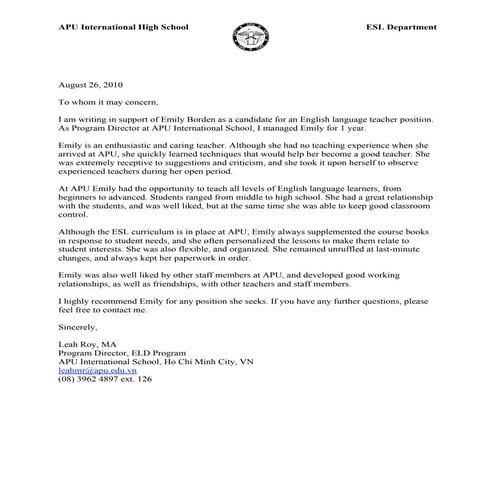 EB_Letter._Leah | PDF | Education