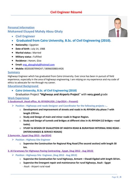 Hafiz Ahmed Waqas Resume | PDF | Civil Engineering Industry | Industries