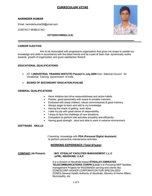 PLC BASED RESUME | DOCX