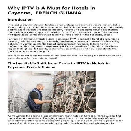 Why IPTV is A Must for Hotels in Cayenne，FRENCH GUIANA | PDF