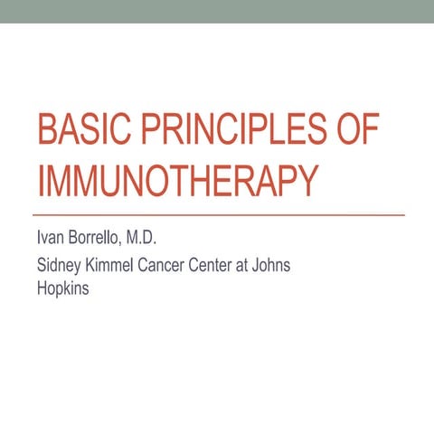Basic immunotherapy | PDF