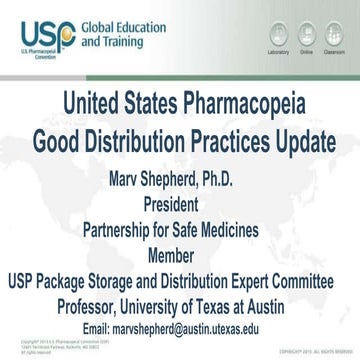 PSM Interchange 2014: Marv Shepherd, United State Pharmacopeia Good ...