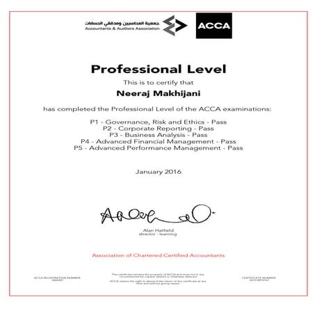 ACCA CERTIFICATE | PDF