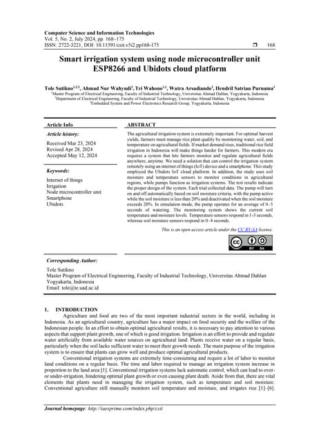 Smart Irrigation System: Revolutionizing Agriculture with IoT, Sensors ...