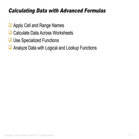 Excel 2010 N2-Lección 1 | PPT