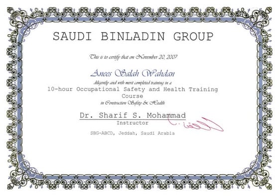 NOSA SHE REPRESENTATIVE CERTIFICATE | PDF