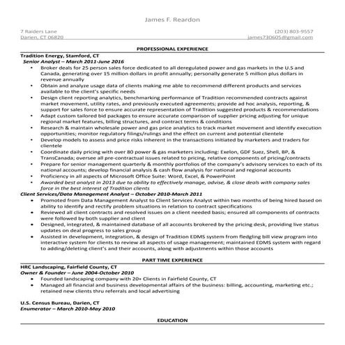 James Reardon Resume 9.20.2016